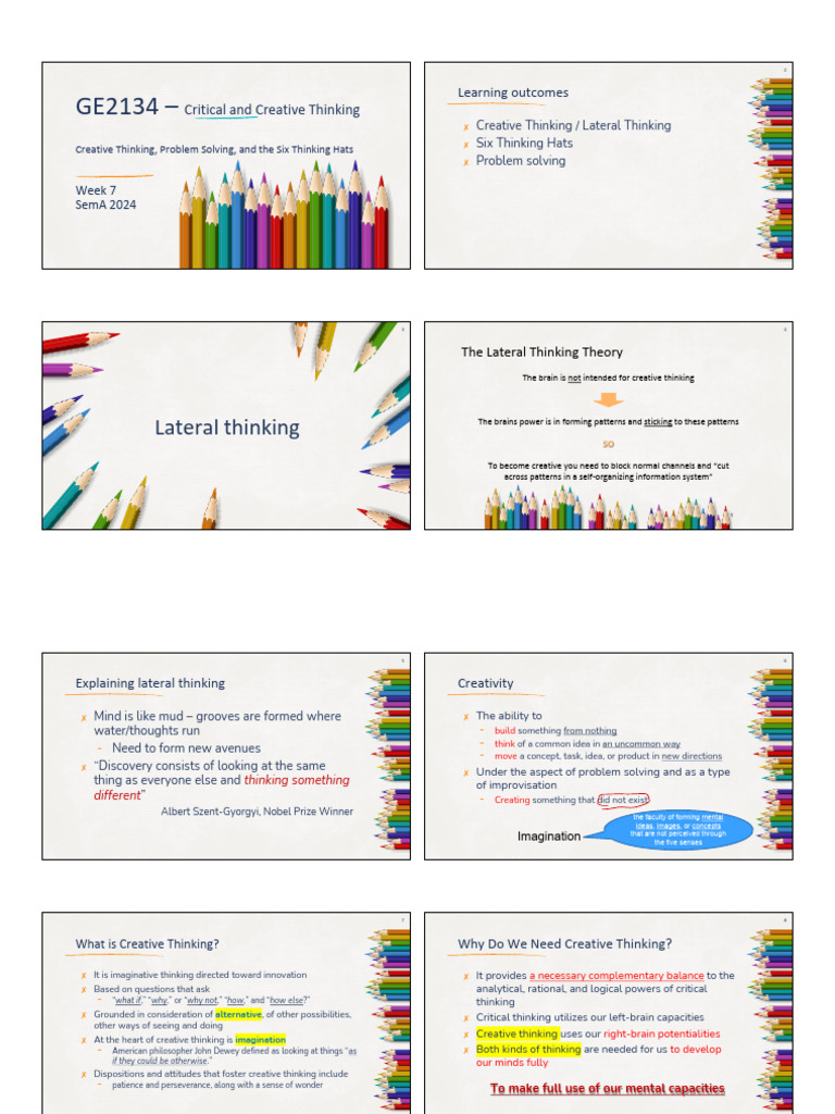 Creative Thinking Strategies and Techniques | PDF | Thought | Creativity