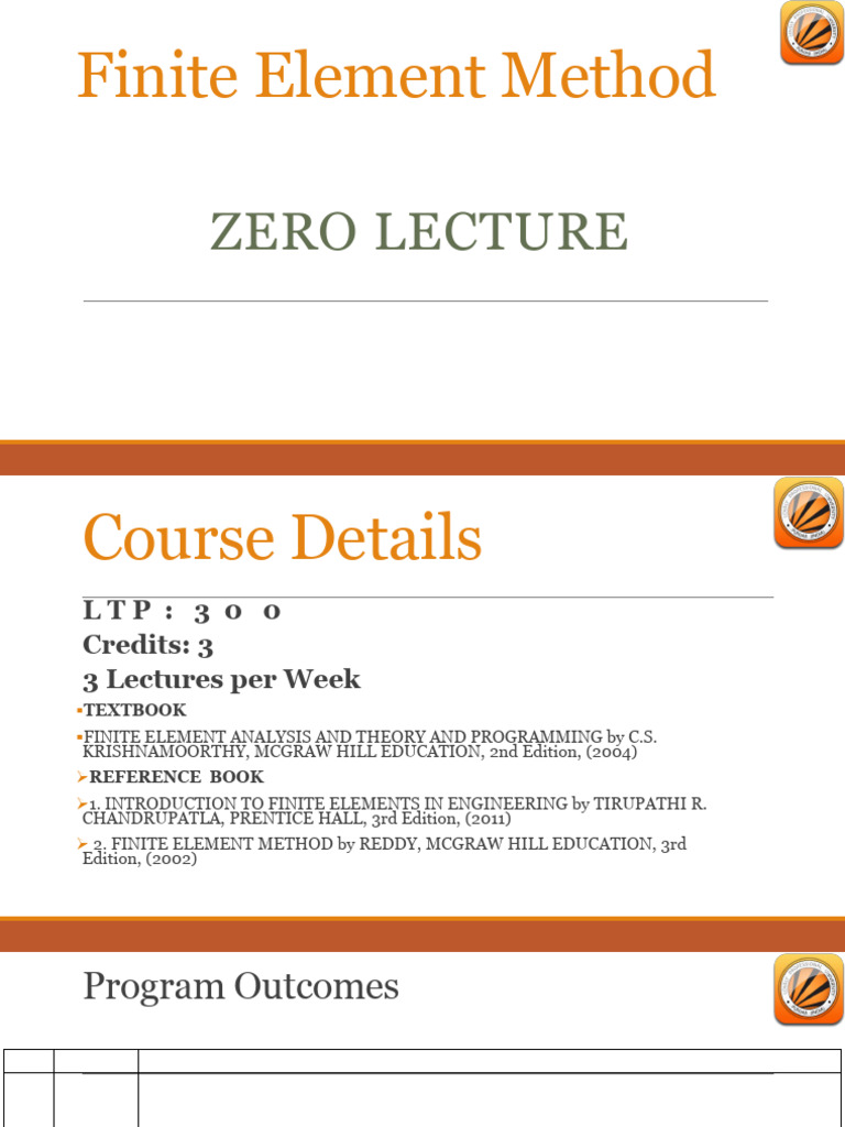 Lecture11 - 18374 - Zero Lecture CIV438 | PDF | Finite Element Method ...