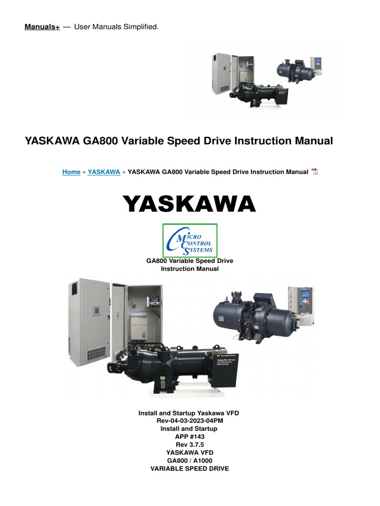 Ga800 Variable Speed Drive Manual | PDF | Electrical Engineering ...