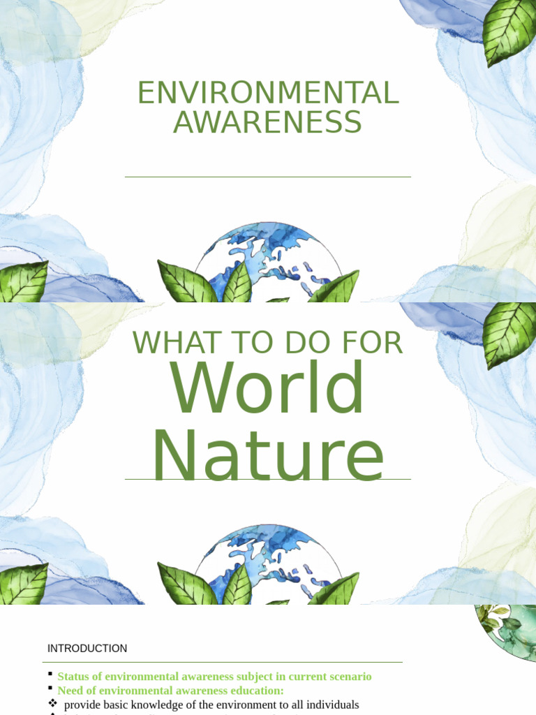 Environmental Awareness Introduction | PDF | Earth Sciences | Atmosphere