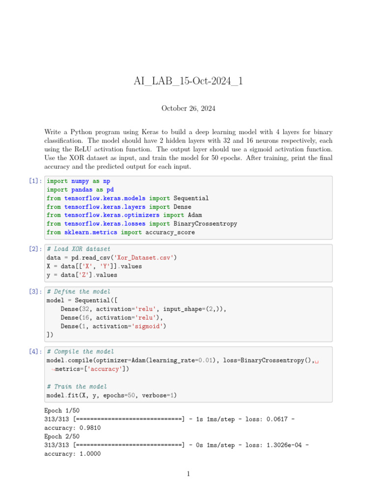 AI_LAB_15-Oct-2024_1 | PDF | Algorithms | Computational Neuroscience