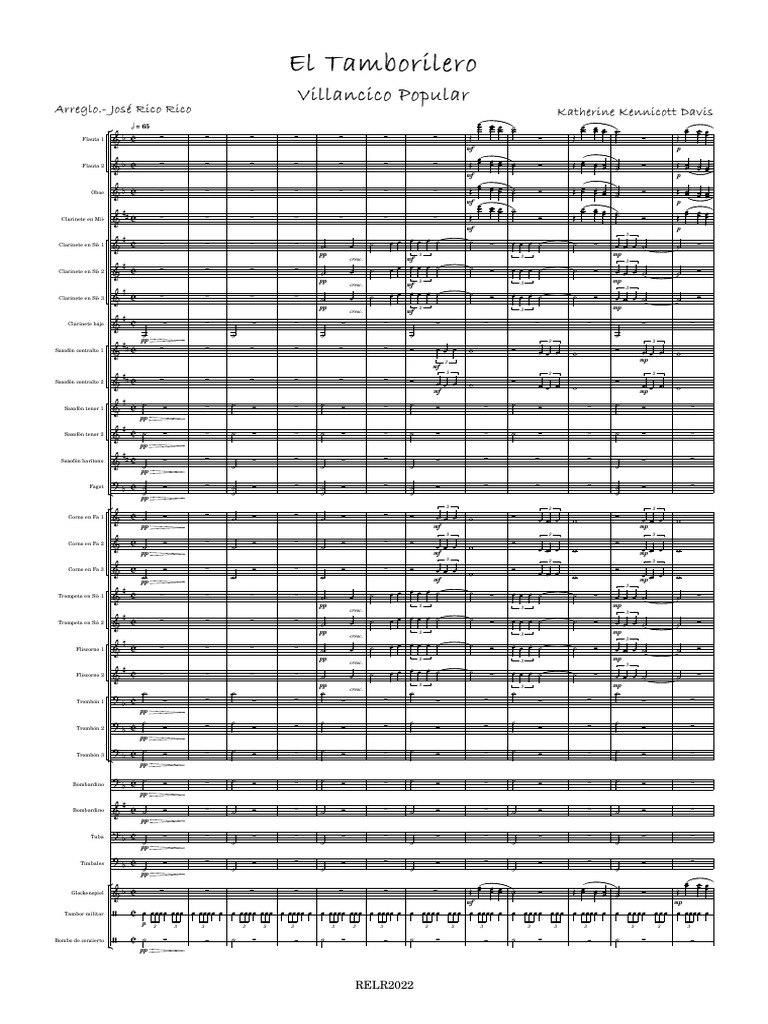 El Tamborilero-Partitura_y_Partes | PDF