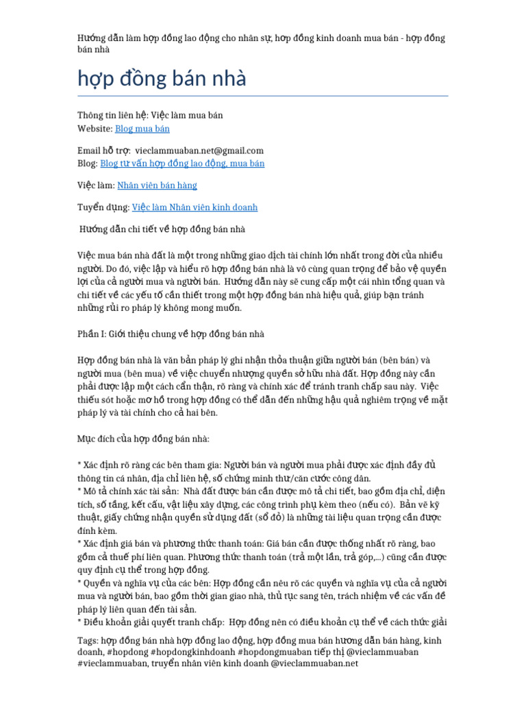 Hop Dong Ban Nha | PDF