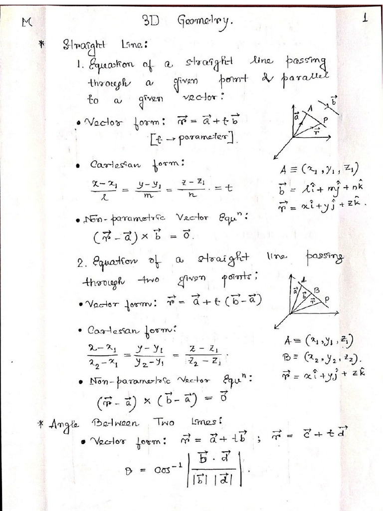 3D Geometry-1 | PDF