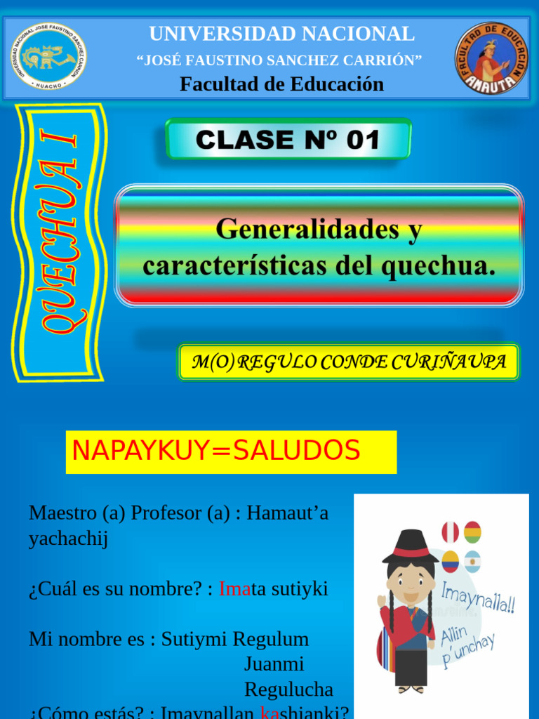 Quechua I-Clase 01 | PDF | Familias de idiomas | Comunicación humana