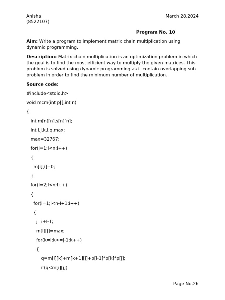 daa program no 10 (1) | PDF