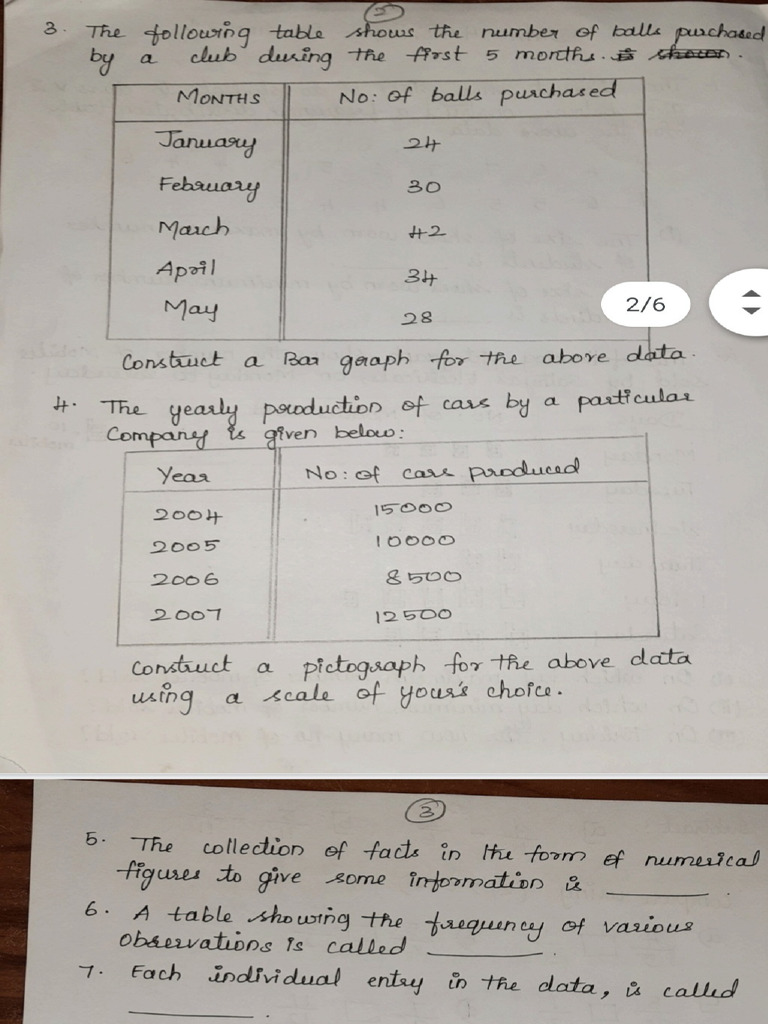 Math Rivision Question 1 Data Handling 2 | PDF