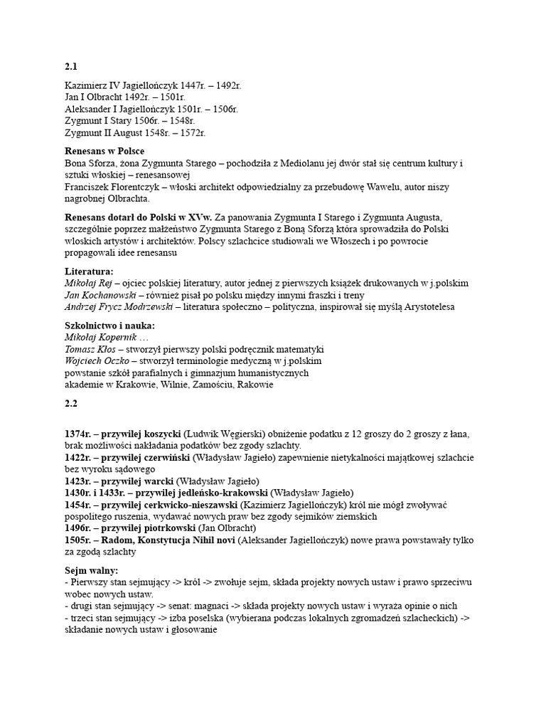 Mikołaj Rej Jan Kochanowski Andrzej Frycz Modrzewski Mikołaj Kopernik ...