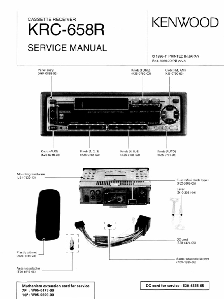 Kenwood KRC-658R Service Manual | PDF
