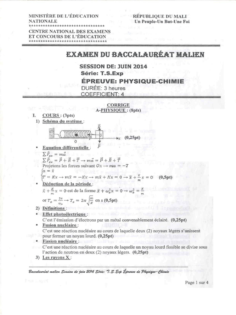 BK - BAC PHY CHIMIE CORRIGE TSExp 2014 | PDF