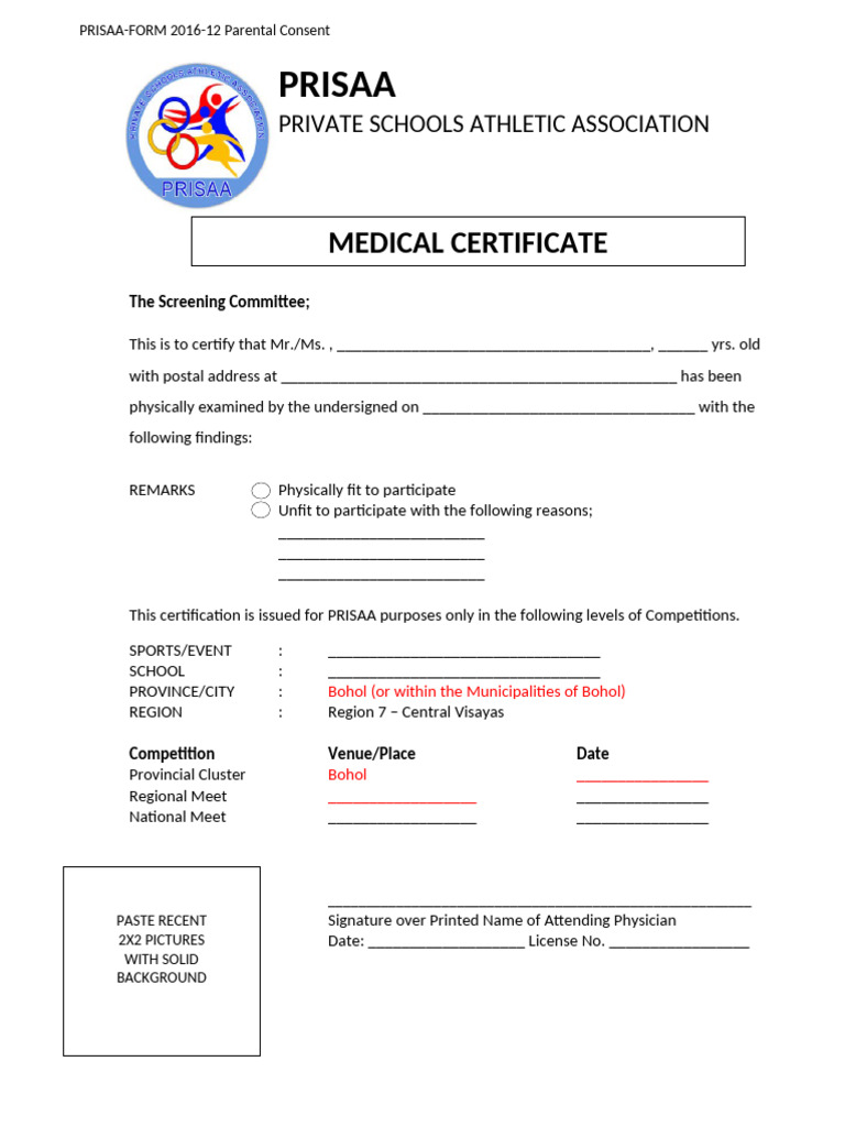 PRISAA-medical-provincial-common-1 (3) | PDF