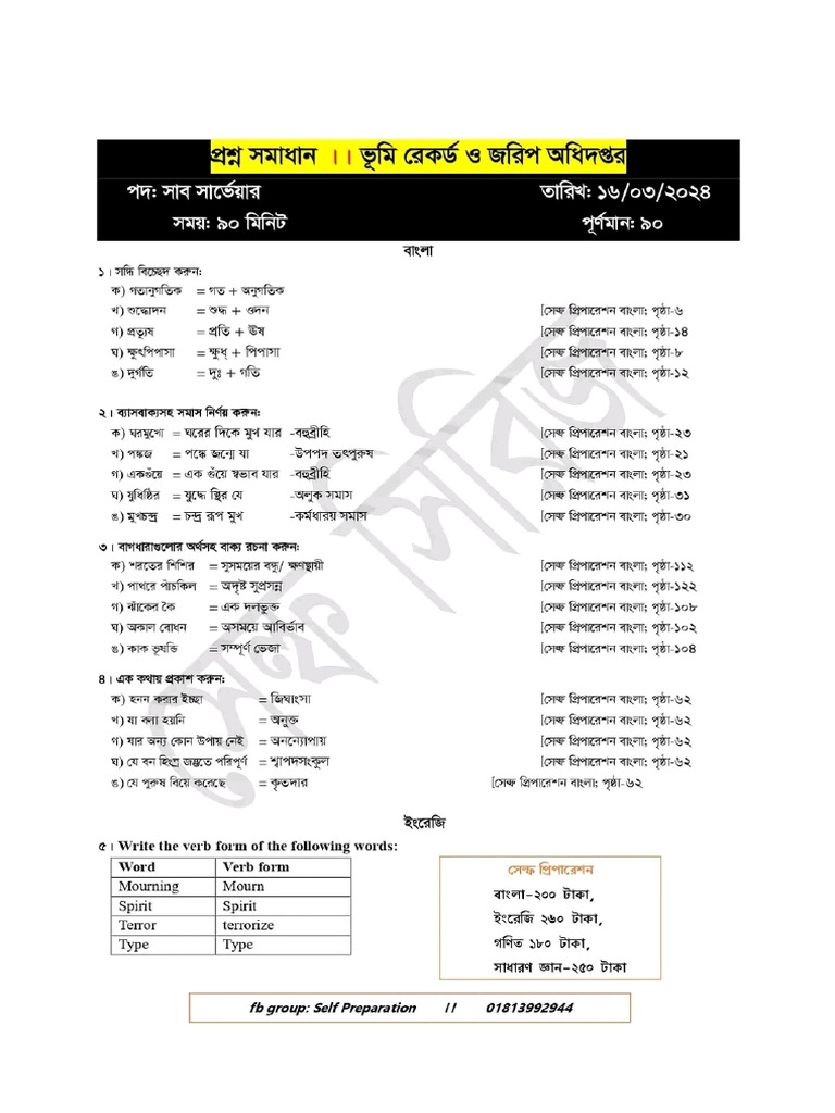 DLRS Question Bank (Exambd - Net) | PDF