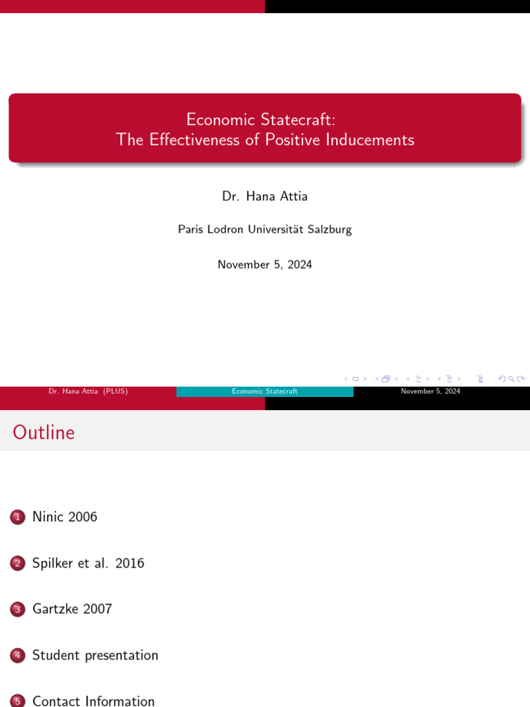 Week6 Economic Statecraft | PDF | Public Administration | Exports
