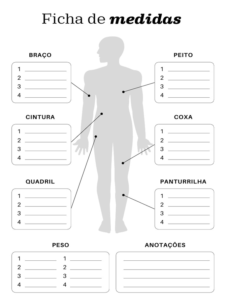Ficha de Medidas | PDF