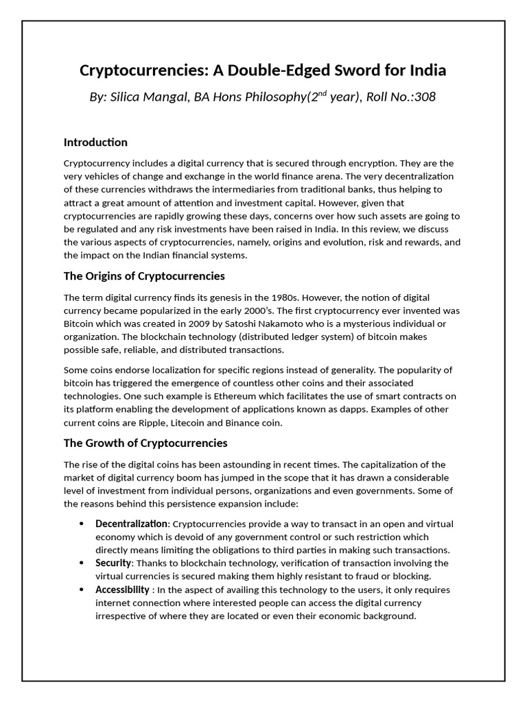 Eco Assignment | PDF | Cryptocurrency | Investing