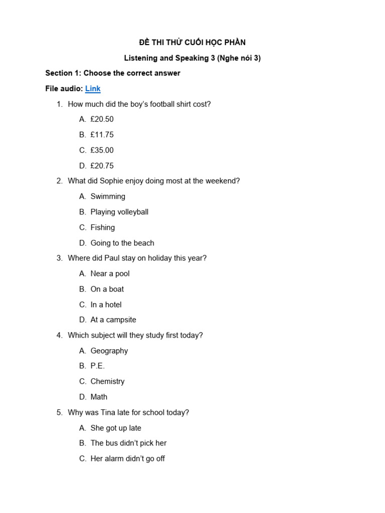 LTTT (Finaltest - Form) | PDF