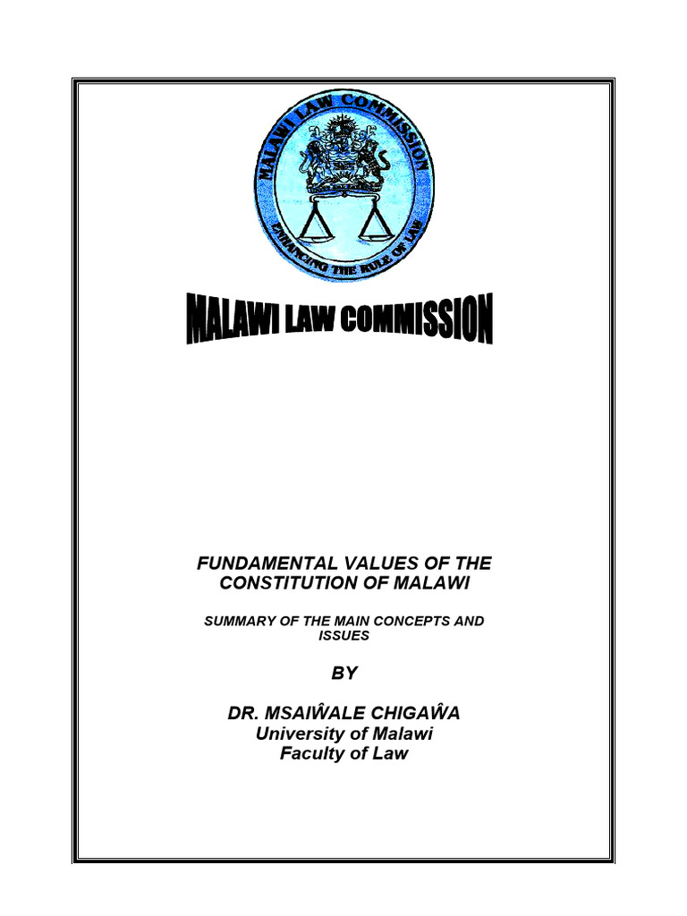 Malawi Constitution Values Overview | PDF | Human Rights | Constitution