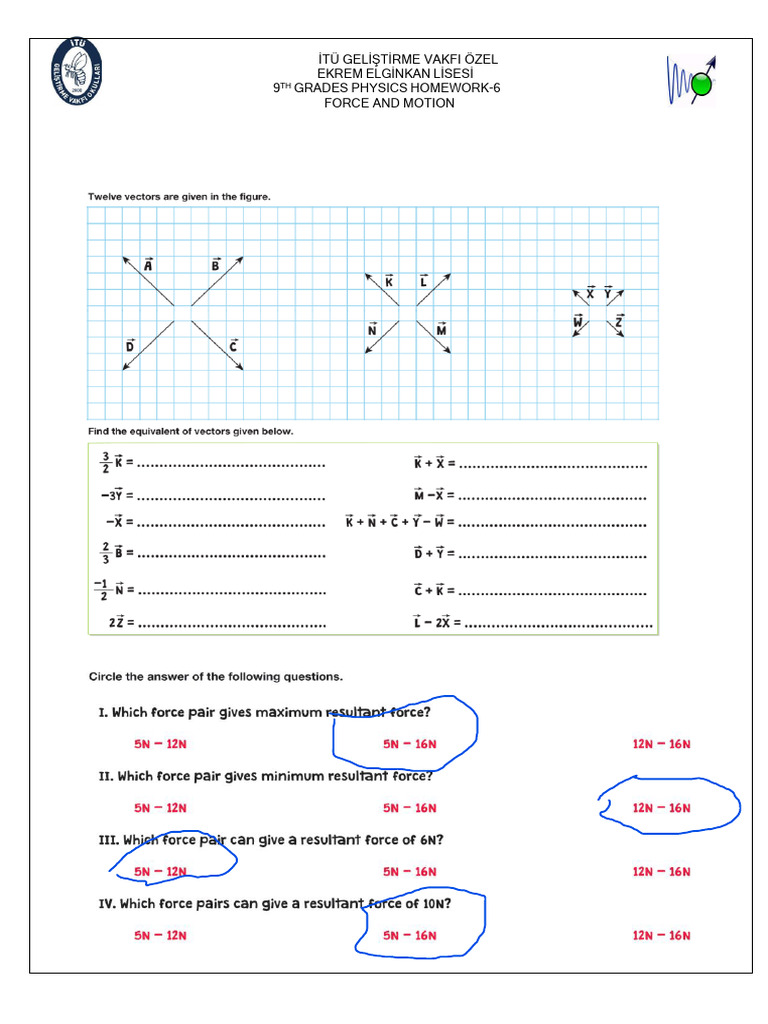 Arın Ege Engin - 9TH GRADE PHYSICS HMW-6 | PDF