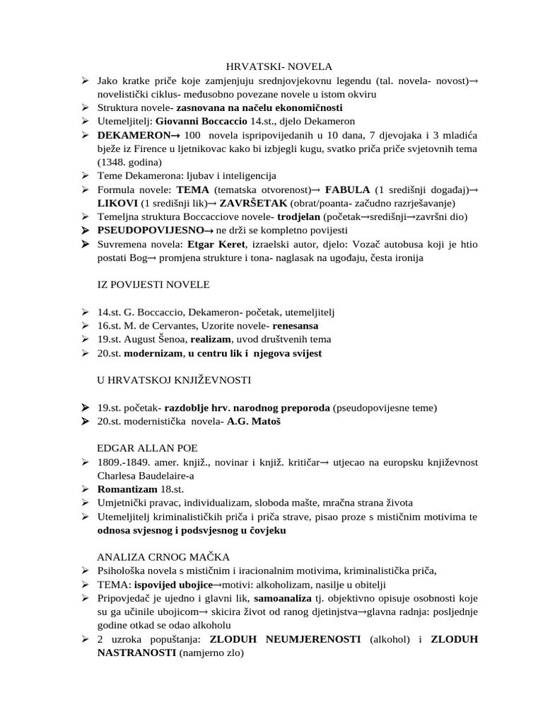 HRVATSKI - Novela | PDF