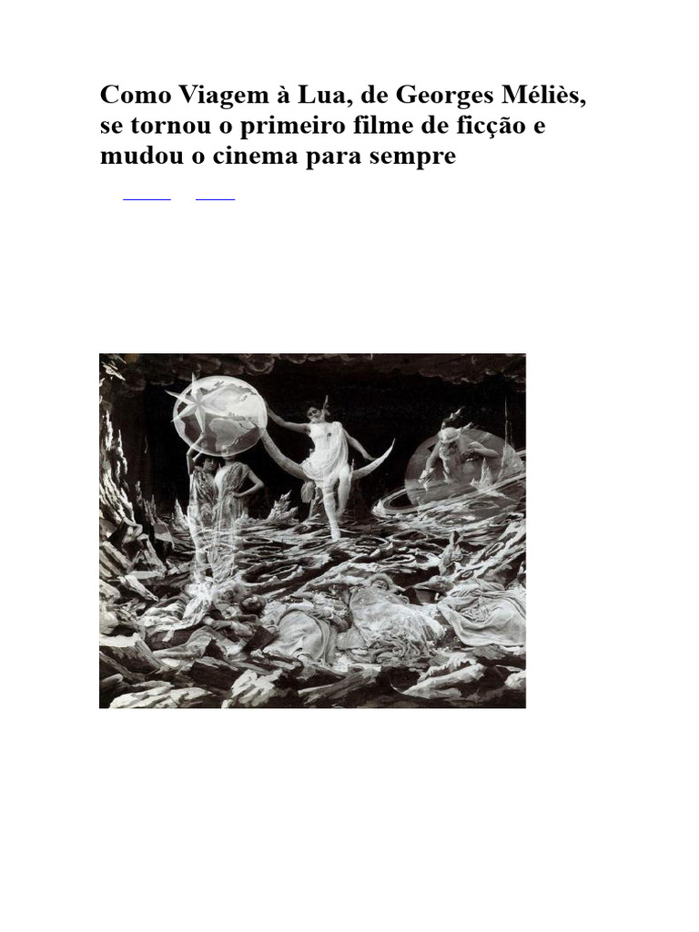 Viagem À Lua, de Georges Méliès | PDF | Fotografia cinematográfica | Filme mudo