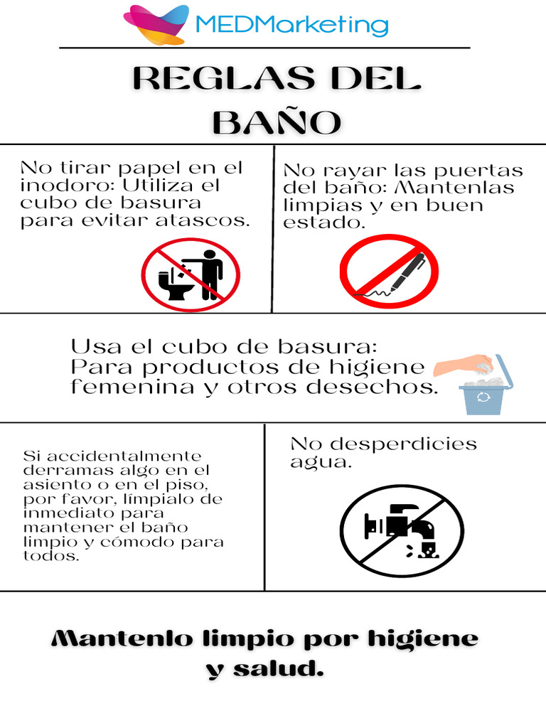 Normas de limpieza en el baño | PDF