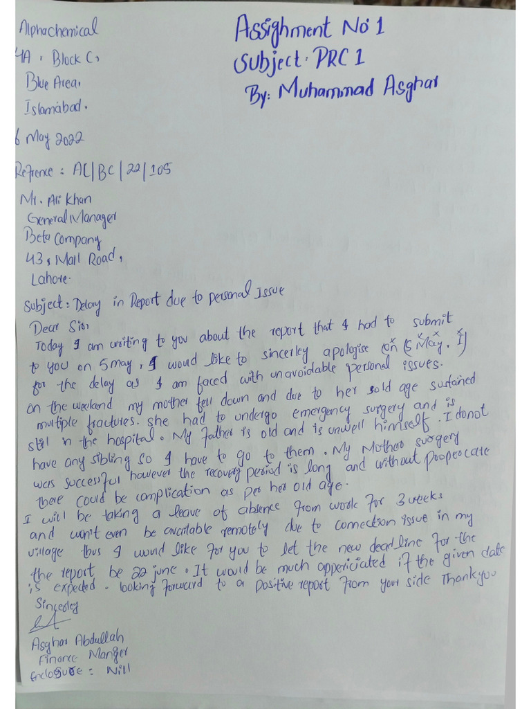 PRC 1 , Assignment No' 1 | PDF