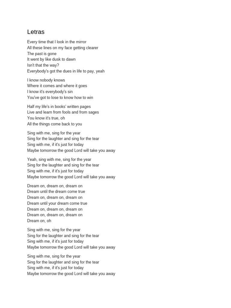Song Lyrics Analysis and Themes | PDF