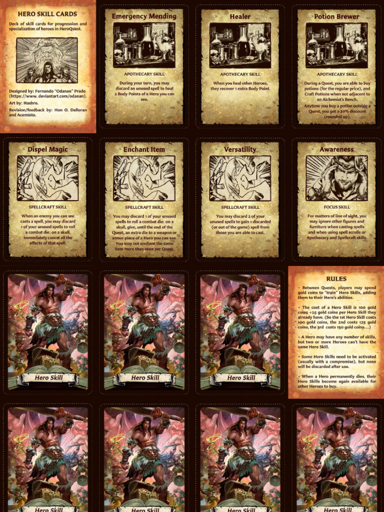 HQ Hero Skills Home Print | PDF