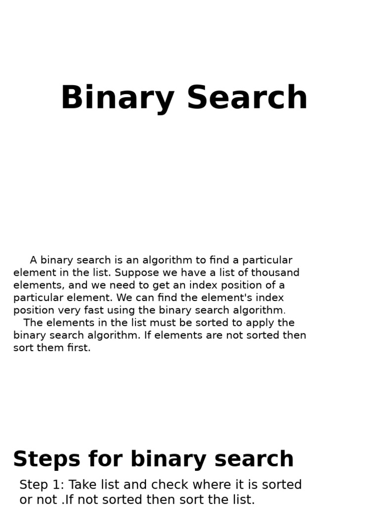 Binary Search | PDF | Discrete Mathematics | Arithmetic Binary Search | PDF | Discrete Mathematics | Arithmetic