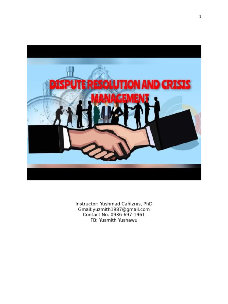 Understanding Conflict and Resolution Strategies | PDF | Alternative Dispute Resolution | Mediation