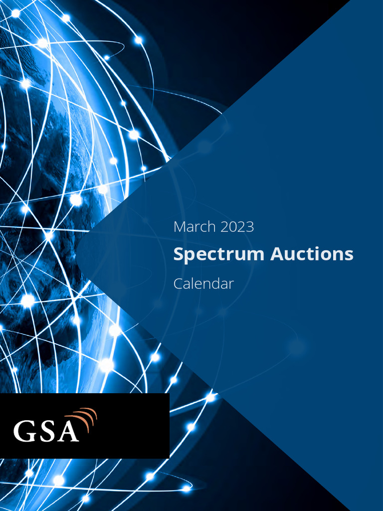 GSA Spectrum Auction Calendar March 2023 | PDF | Radio Spectrum | 4 G
