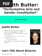 Judith Butler Theory of Performativity | PDF | Gender | Gender Studies