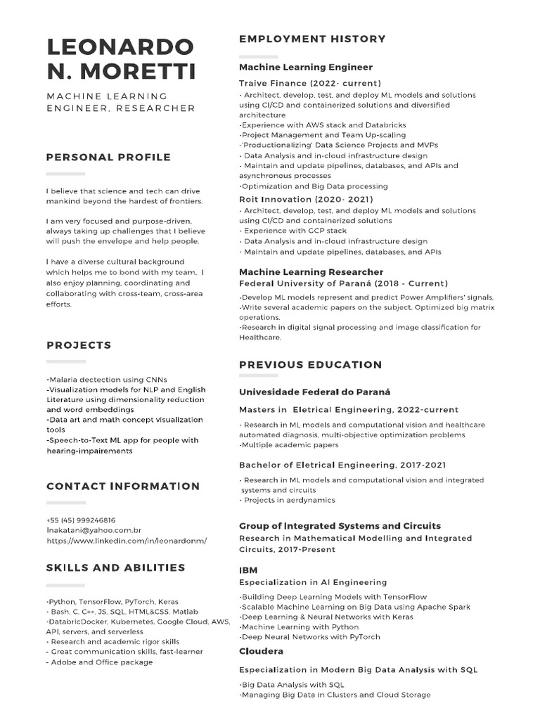 CV - Leonardo N. Moretti | PDF