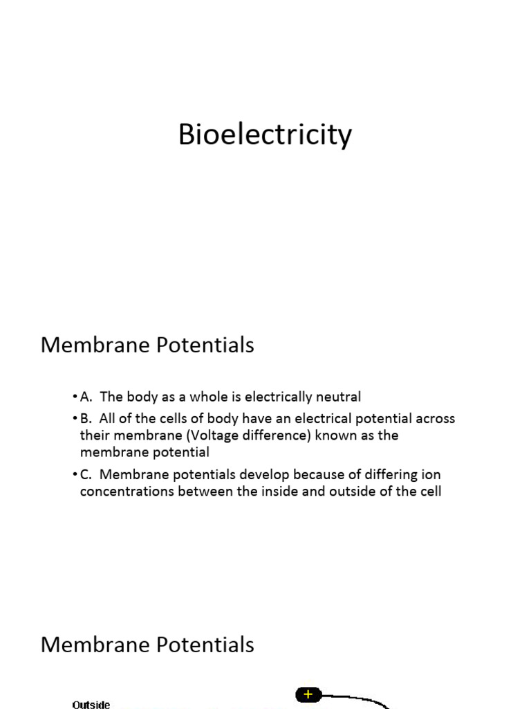 Module_3_Bioelectricity | PDF | Membrane Potential | Cell Membrane