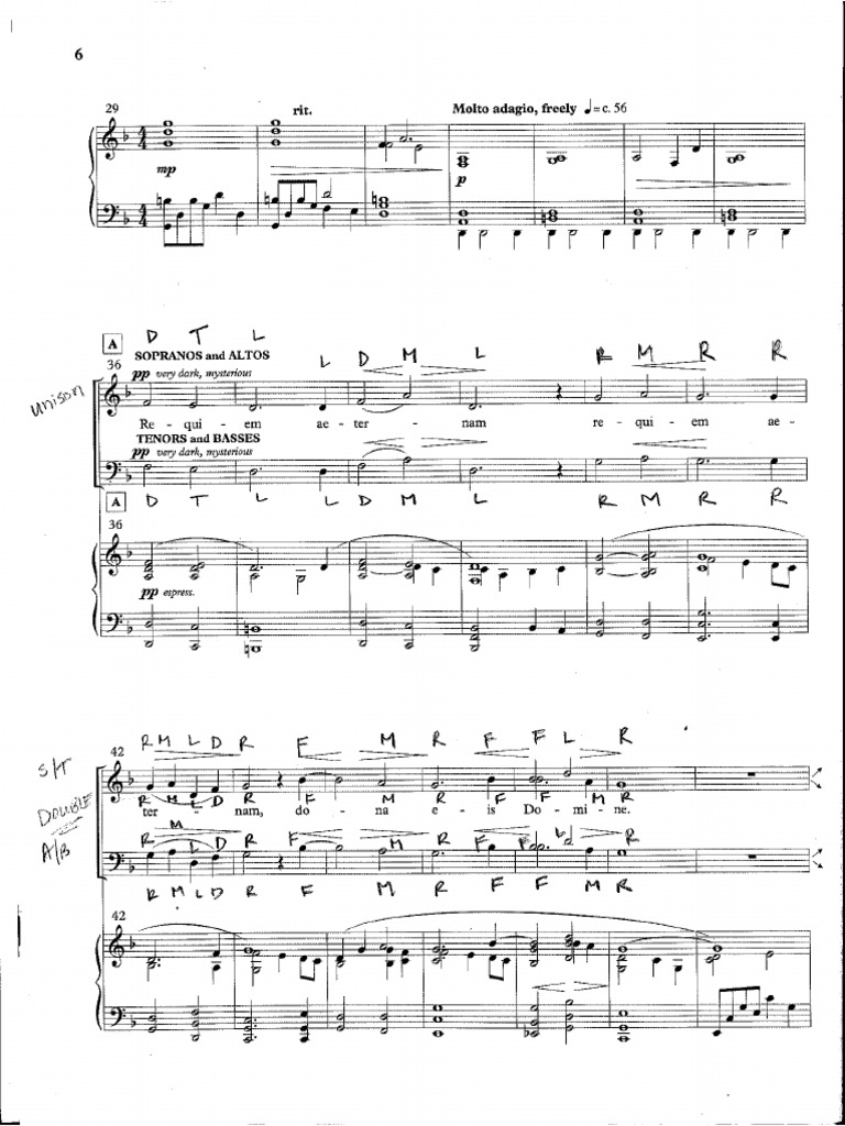 Requiem of The Living Kyrie With Solfege | PDF