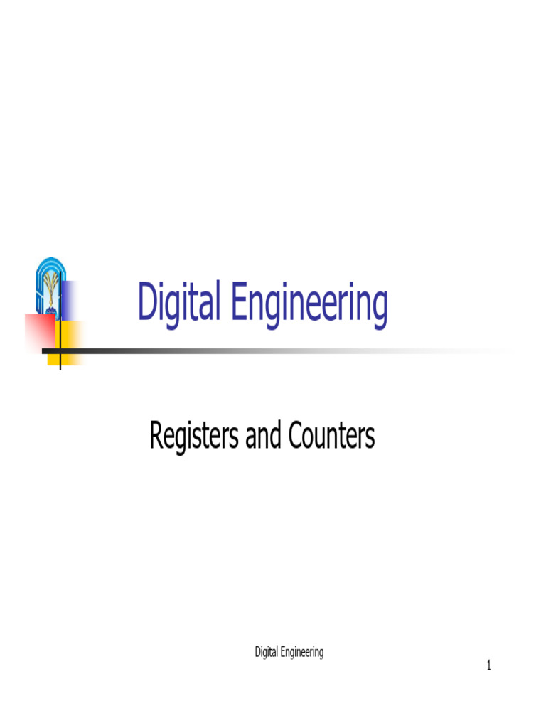 Lecture-07_Registers and Counters | PDF | Digital Technology | Computer Engineering