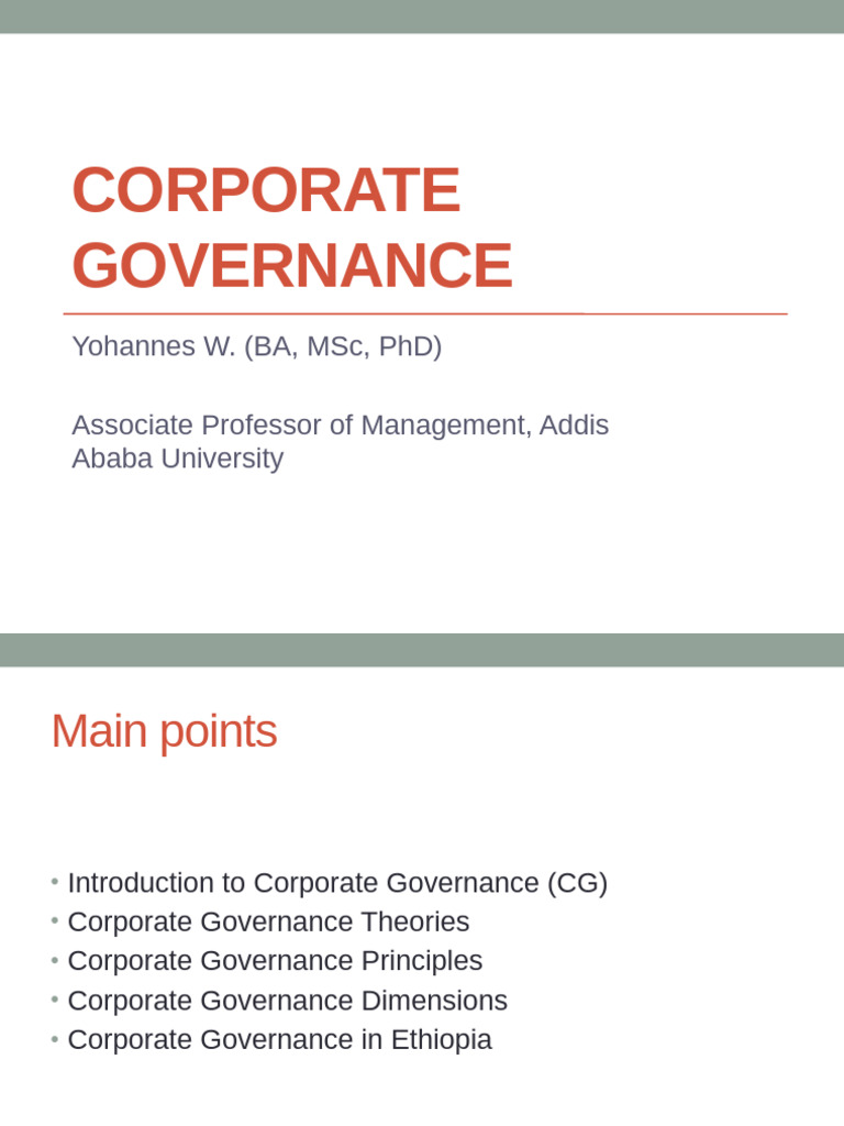 Corporate Governance | PDF | Corporate Governance | Governance