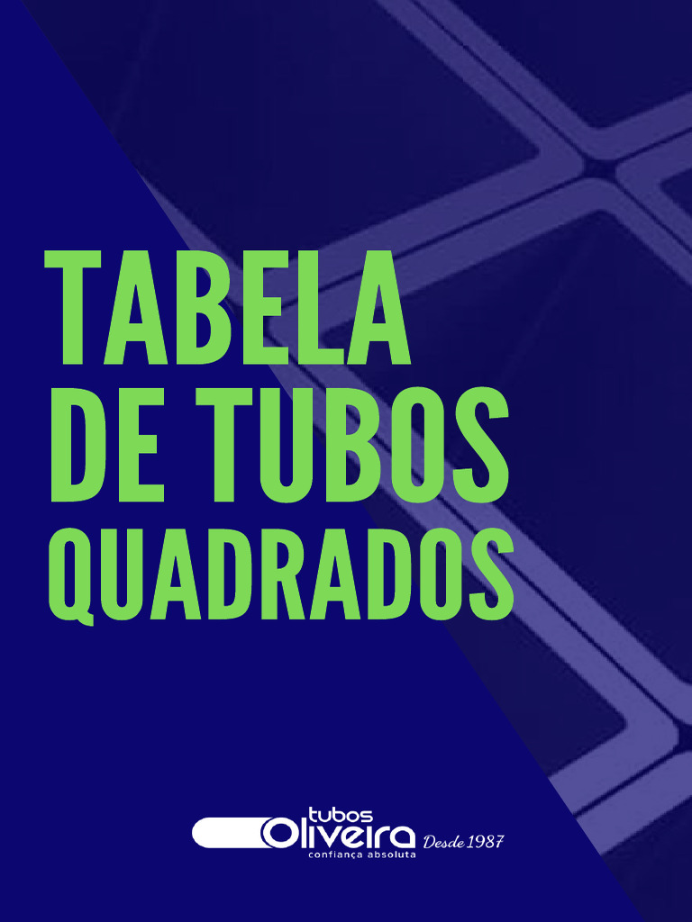 Tabela de Tubos Quadrados | PDF
