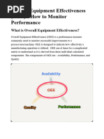 OEE Calculator and Template Guide | PDF