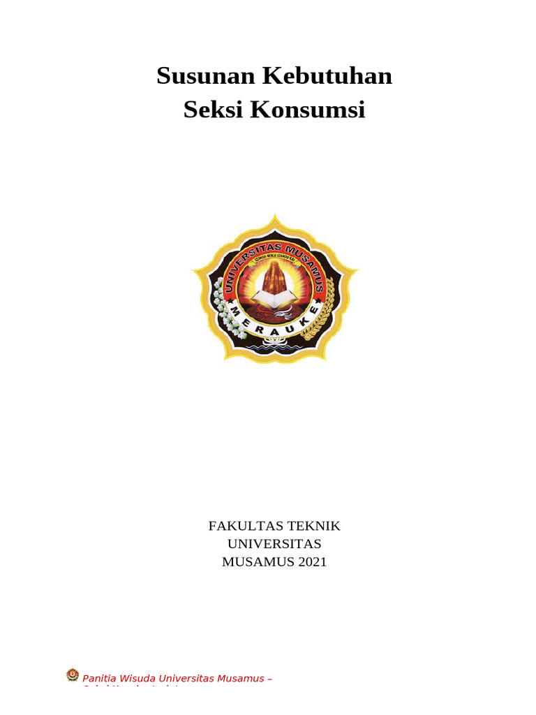 Proposal Kegiatan Seksi Konsumsi | PDF