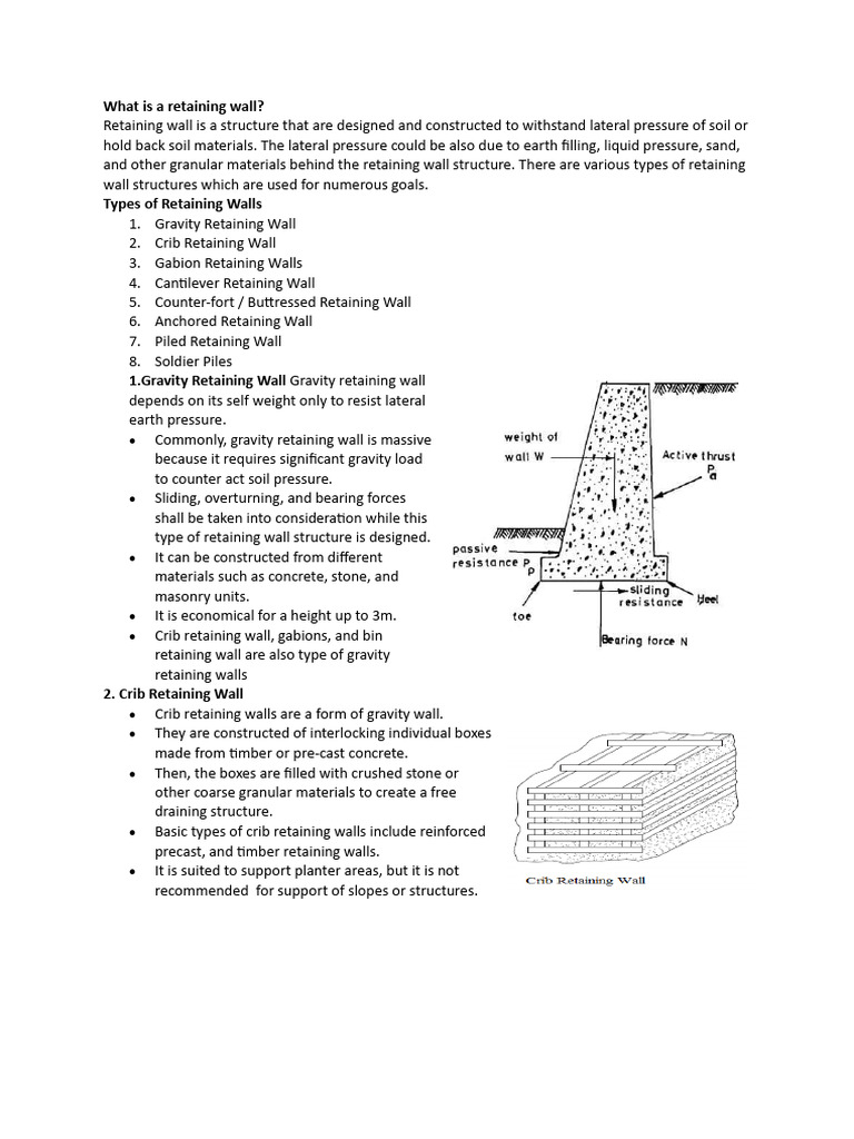 Retainning walls | PDF | Deep Foundation | Structural Engineering