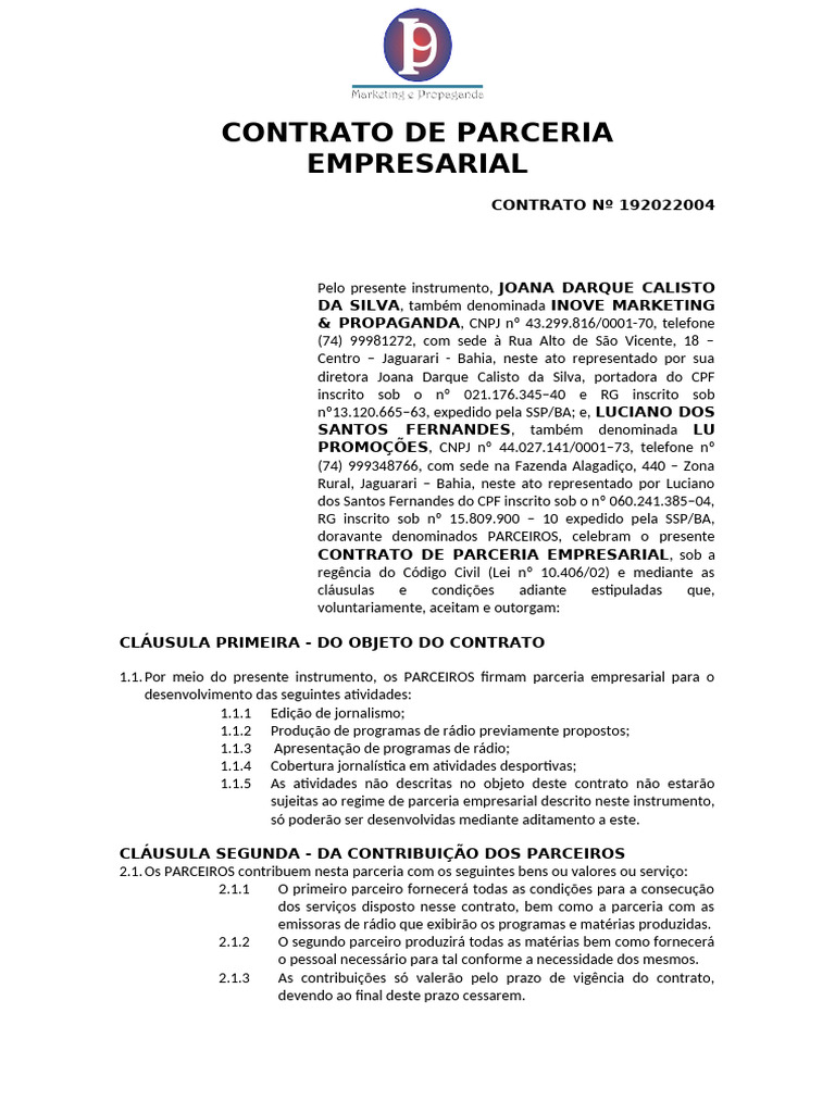 Contrato de Trabalho Tempo Determinado | PDF | Direito Privado | Direito Comercial