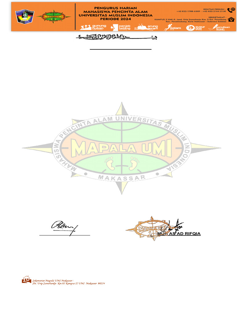 SK Panitia MUBES & MILAD MAPALA UMI 2024 | PDF