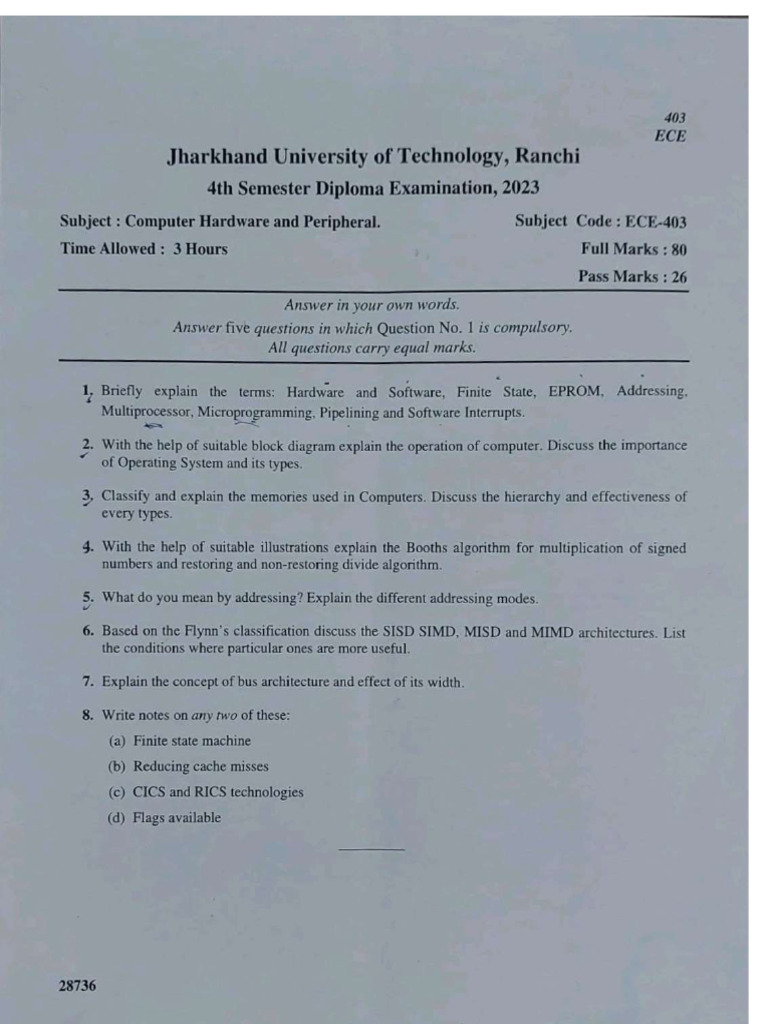 4th sem chp 2023 pyq | PDF