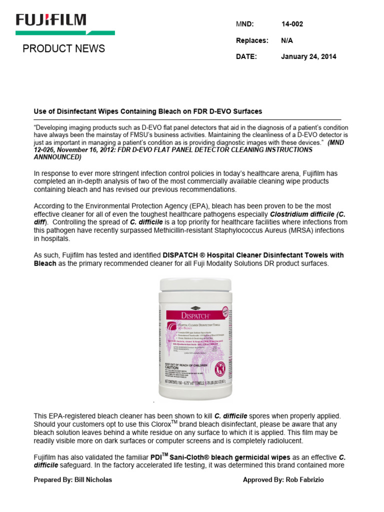 Cleaning Products For D-EVO I | PDF | Disinfectant | Health Sciences
