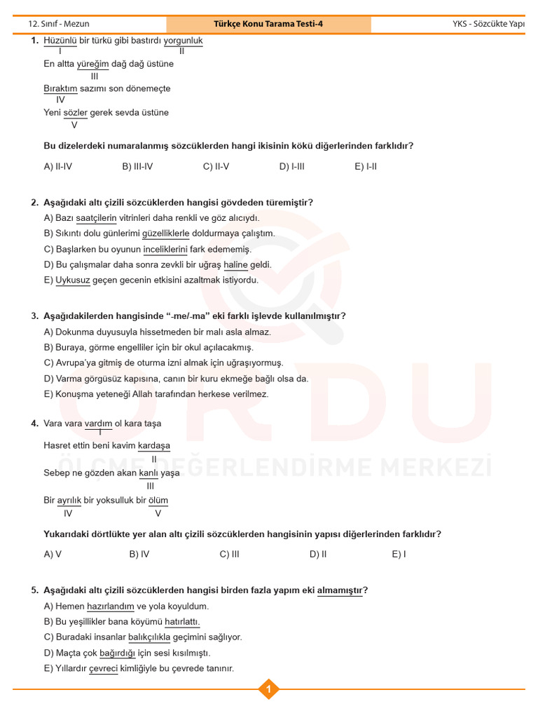 Sozcukte Yapi-4 | PDF