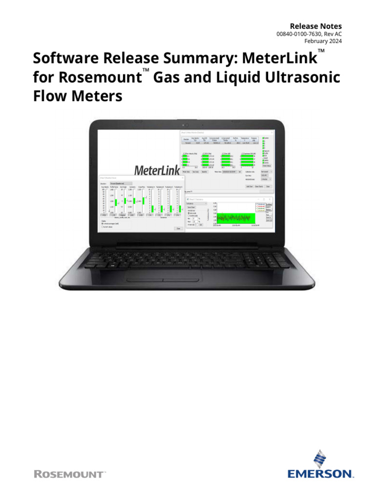 Release Notes Software Release Summary Meterlink For Rosemount Gas ...