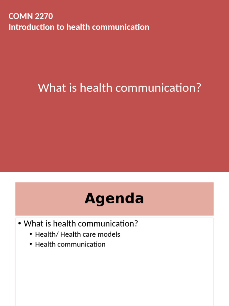 Understanding Health Communication Basics | PDF | Communication ...