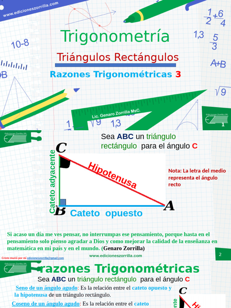 Trigonometria Razones Trigonom 3 | PDF | Funciones trigonométricas | Trigonometría