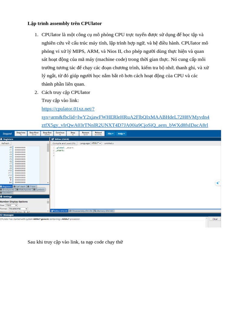 Nhóm 4- CPUlator và emu8086 | PDF